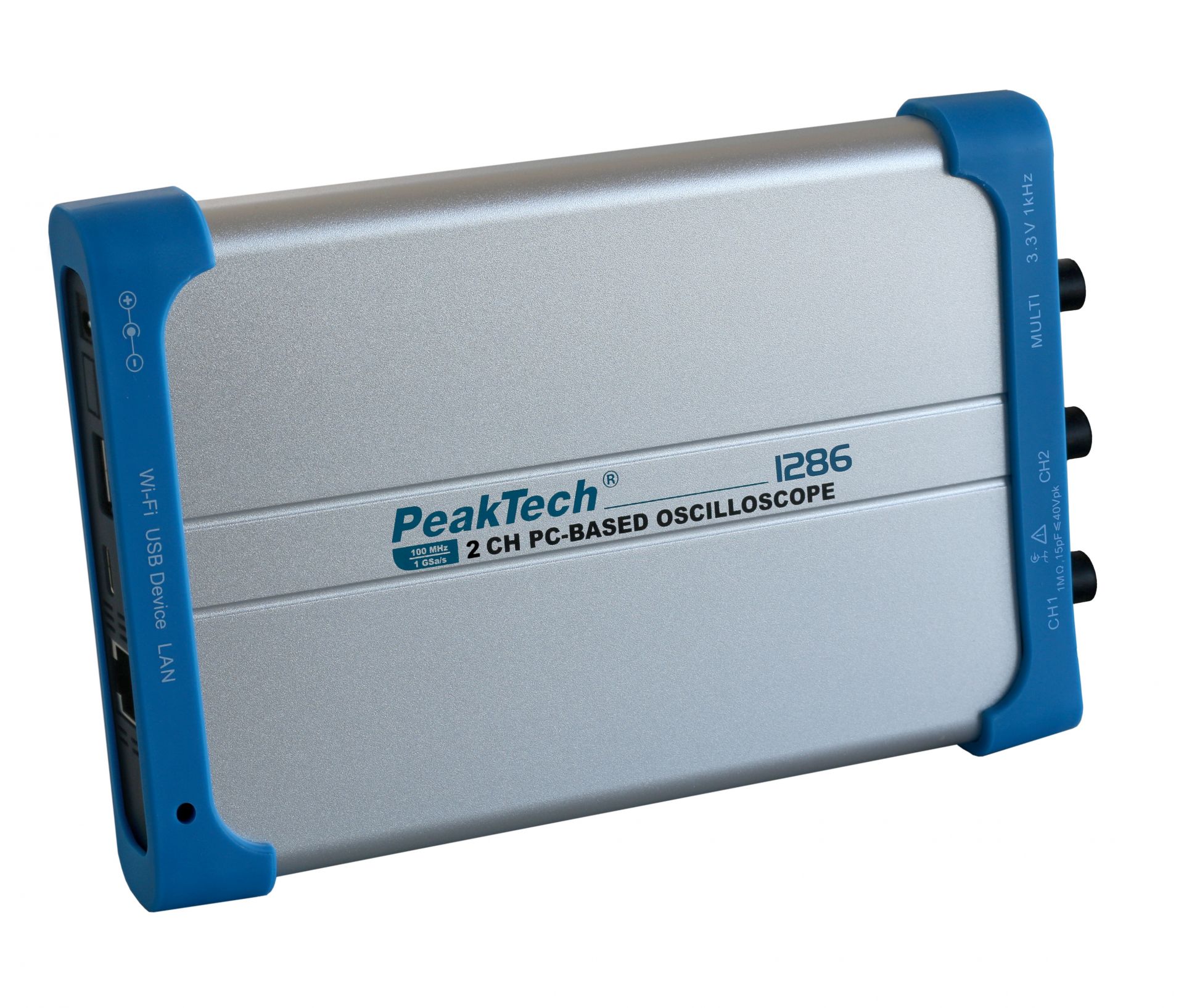 «PeakTech® P 1286» 100 MHz/2 CH, 1 GS/s PC oscilloscope with USB&LAN | P 1286